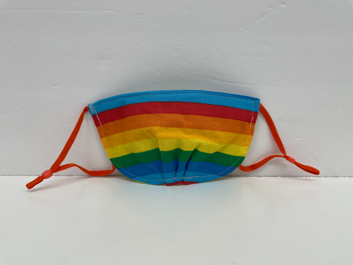 Two Whittle Birds - Rainbow Stripe Face Mask – RG Natural Babies and Toys